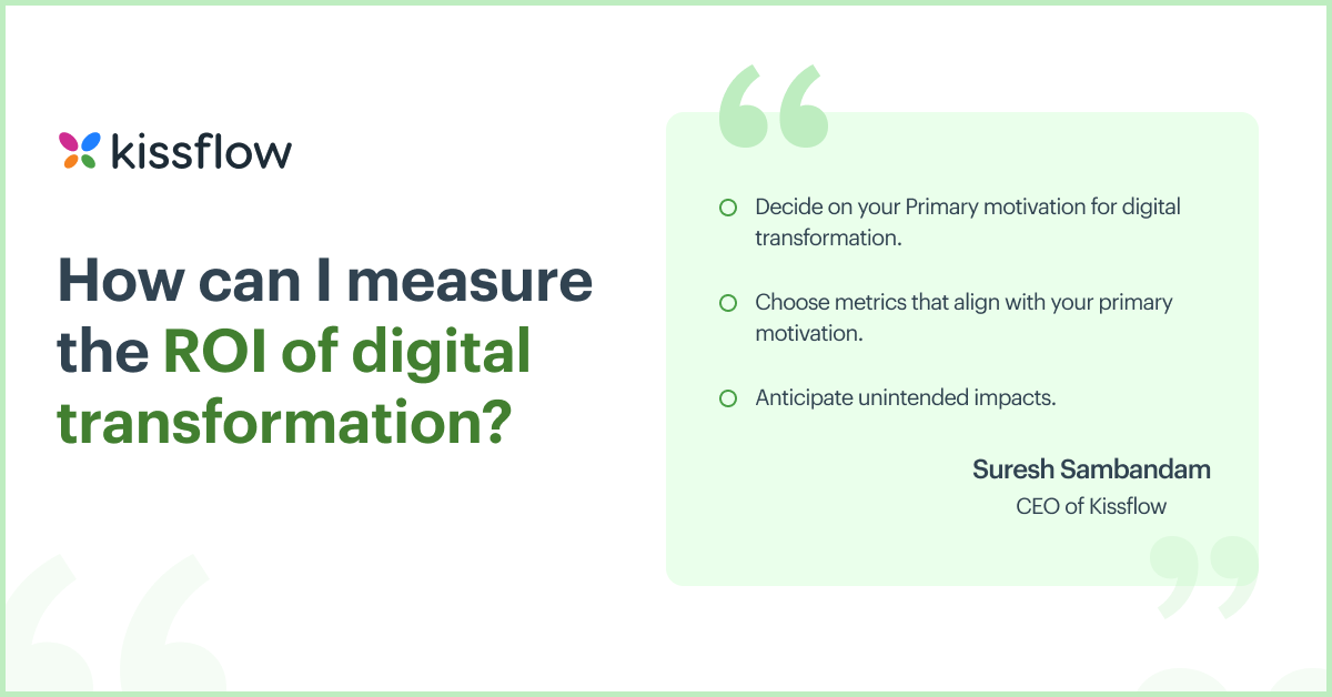 How to measure the ROI of Digital Transformation?